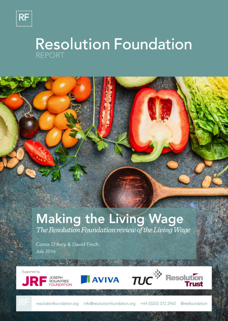 Making the Living Wage: The Resolution Foundation review of the Living ...