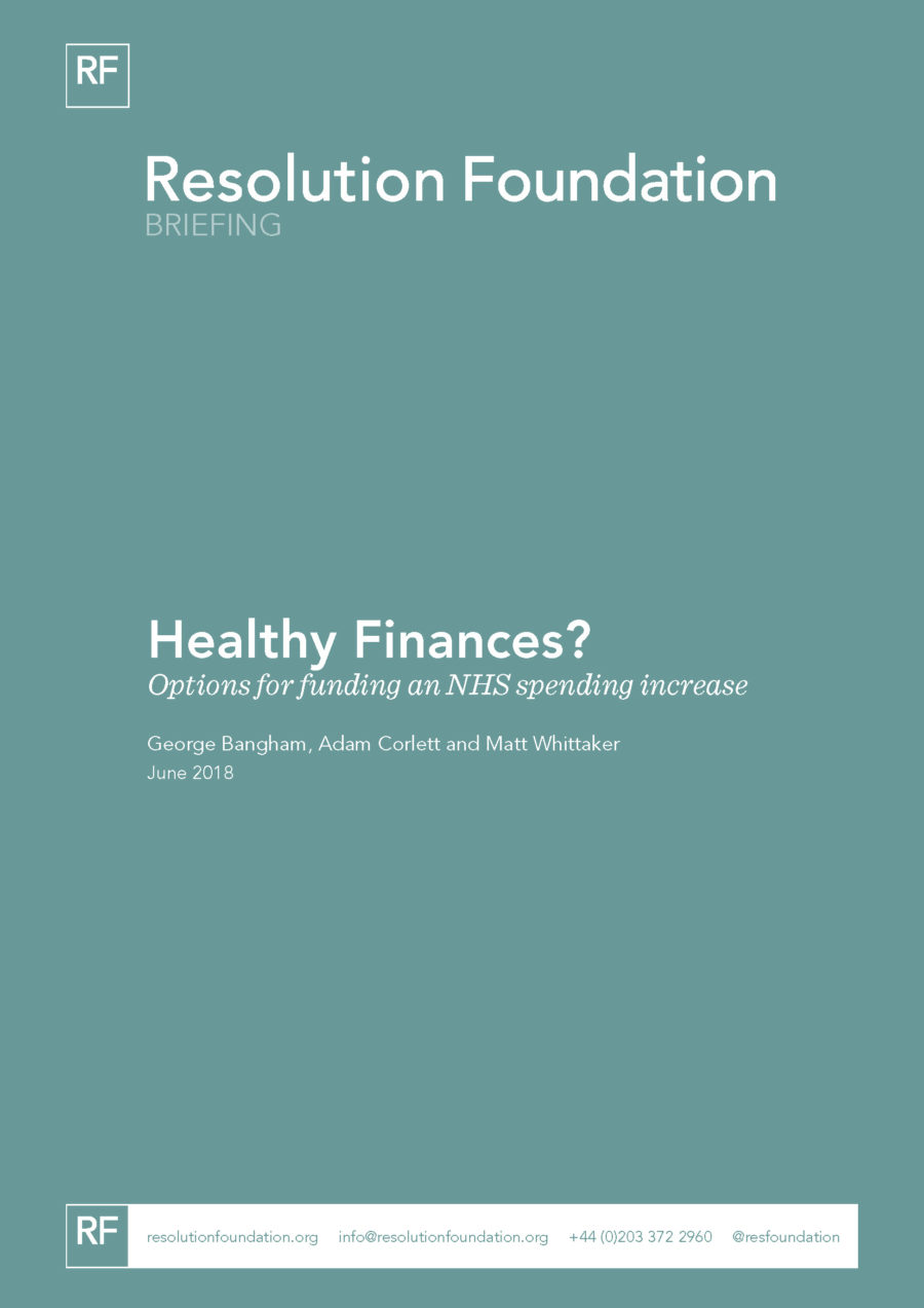 Healthy finances? Options for funding an NHS spending increase ...