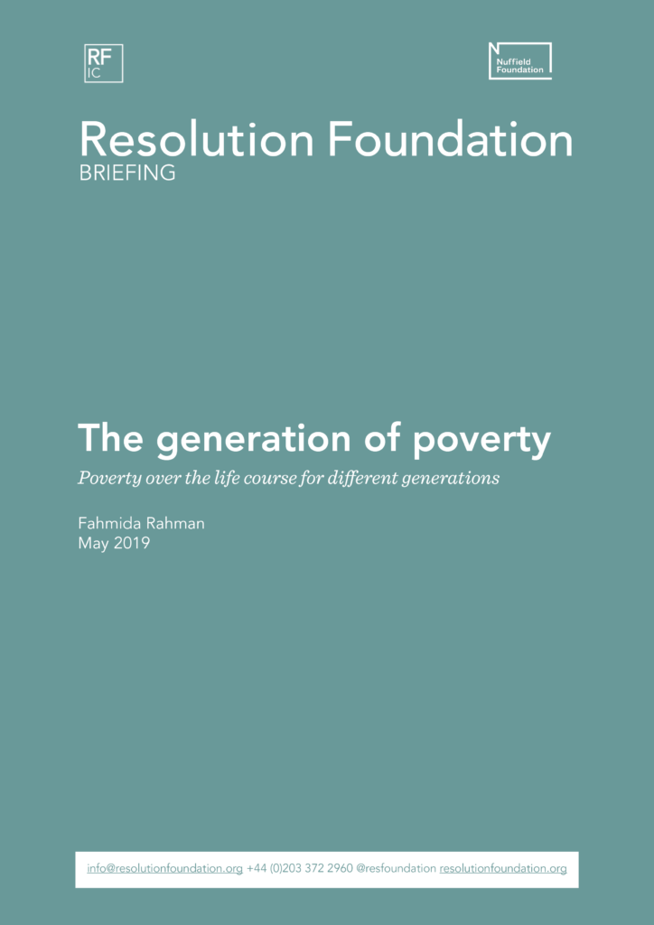 The generation of poverty: Poverty over the life course for different ...