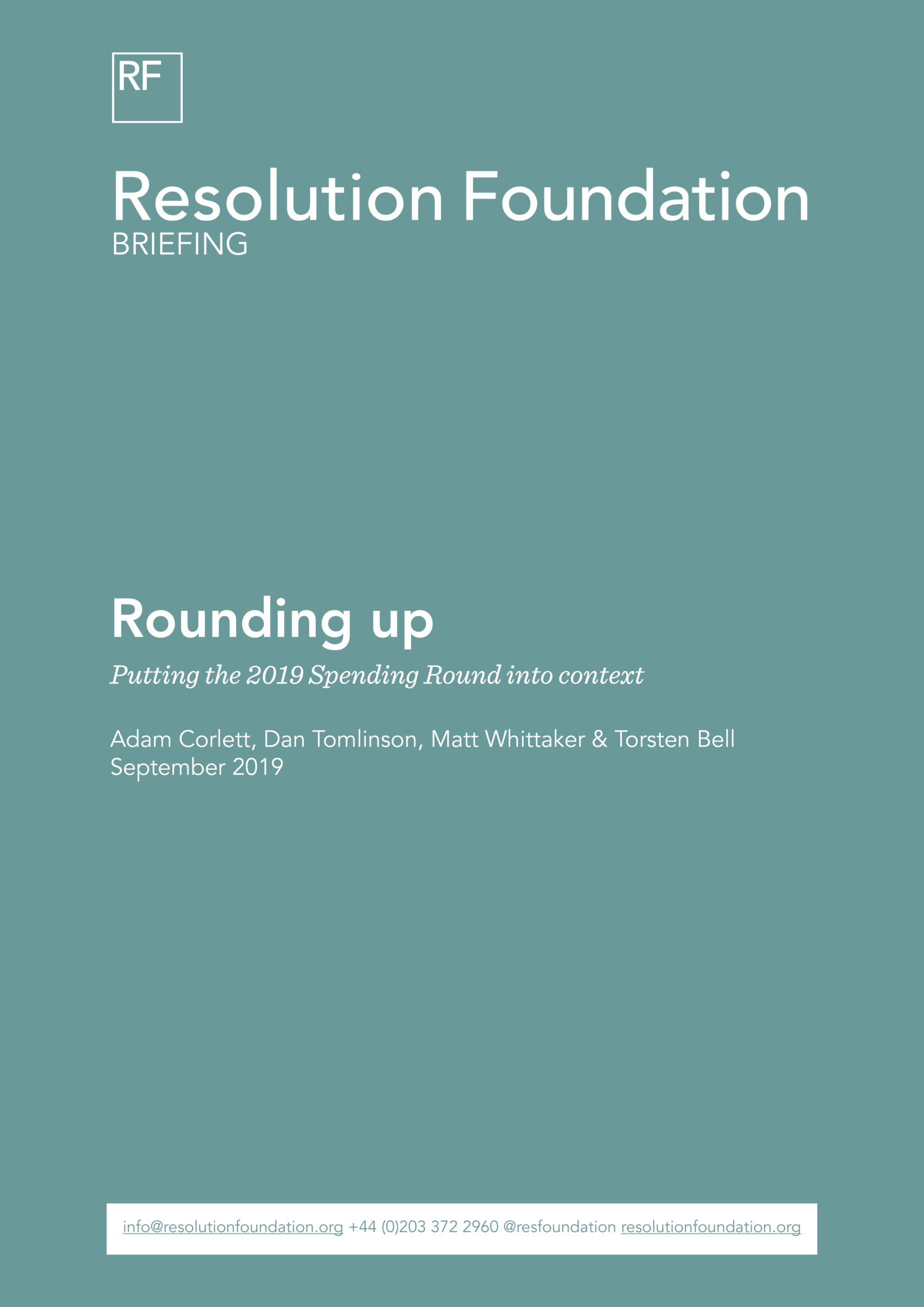 Rounding up • Resolution Foundation